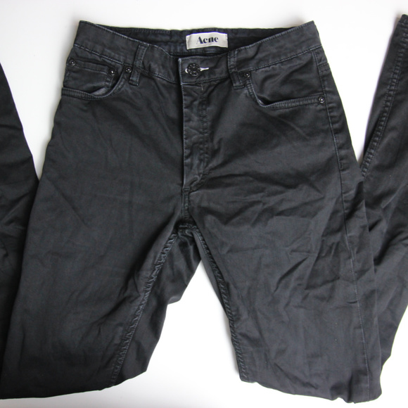 Acne Studios | Pants & Jumpsuits | Acne Womens Flex S Satin Black Pants ...